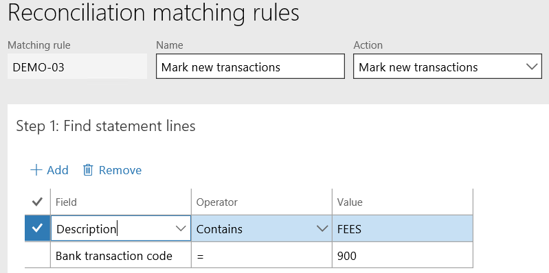 SETUP MATCHING RULES – ADVANCE BANK RECONCILIATION – Namith Hosmane's Blog
