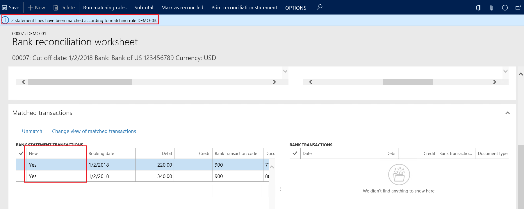 SETUP MATCHING RULES – ADVANCE BANK RECONCILIATION – Namith Hosmane's Blog